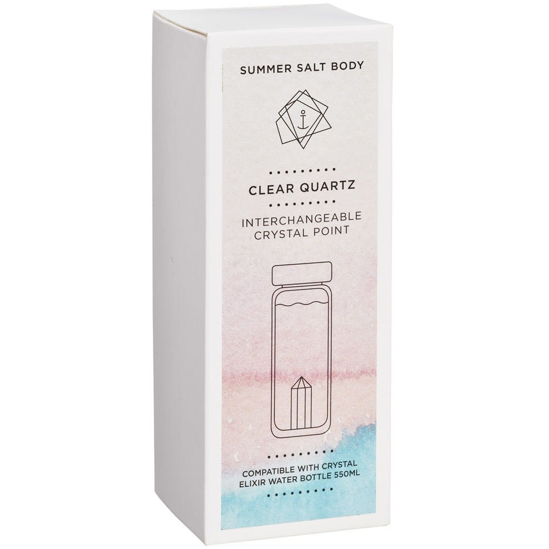 Interchangeable Crystal Point for Elixir Bottle Clear Quartz